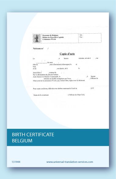 Buy Dutch Birth Certificate Translation from our agency