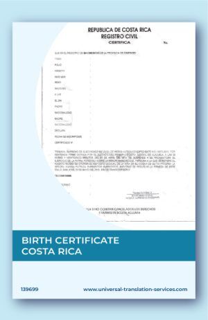 Cheap Birth Certificate Translation Template Afghanistan (Certified)